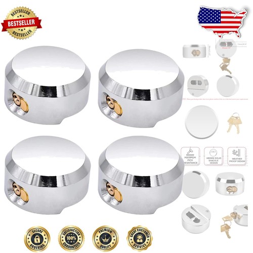 High Security Trailer Door Locks - 4 Pack Heavy Duty Puck Locks with 8 ...
