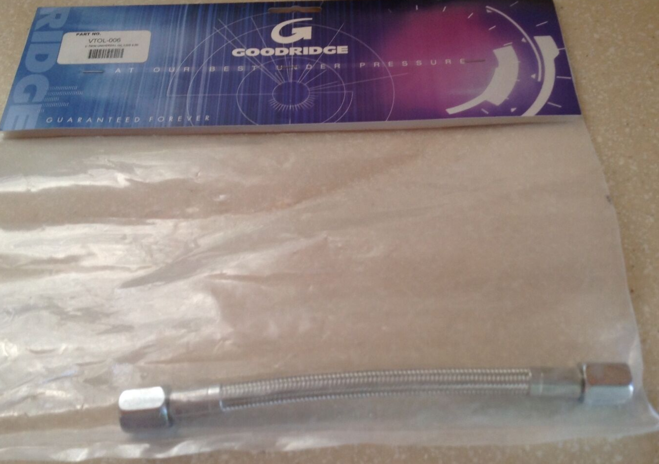 Universal Oil Line 6" Goodridge VTOL-006 Stainless Steel V-Twin | eBay