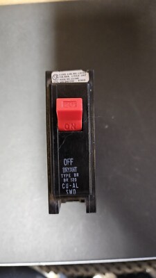 Bryant BR120 1 POLE 20 AMP 120V CIRCUIT BREAKER Type BR RED HANDLE | eBay