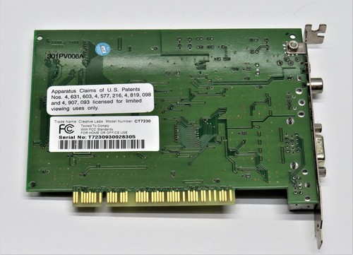 CREATIVE LABS DXR3 (CT7230) VINTAGE PCI DVD DECODER CARD | eBay