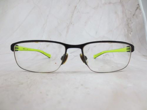 Nike Eyeglasses Frame 8095-015 Unisex Matte Black Half Rim Square 56-16 ...