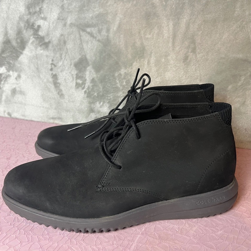 Cole Haan Grand Modern Craft Chukka Boots Black Leather Men's Size 11 M ...