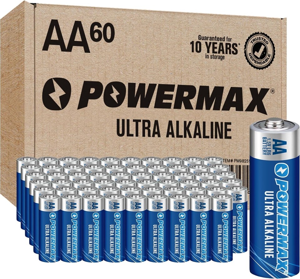 24-100 AA Batteries Long Lasting Alkaline Battery Heavy Duty Tv Remote ...