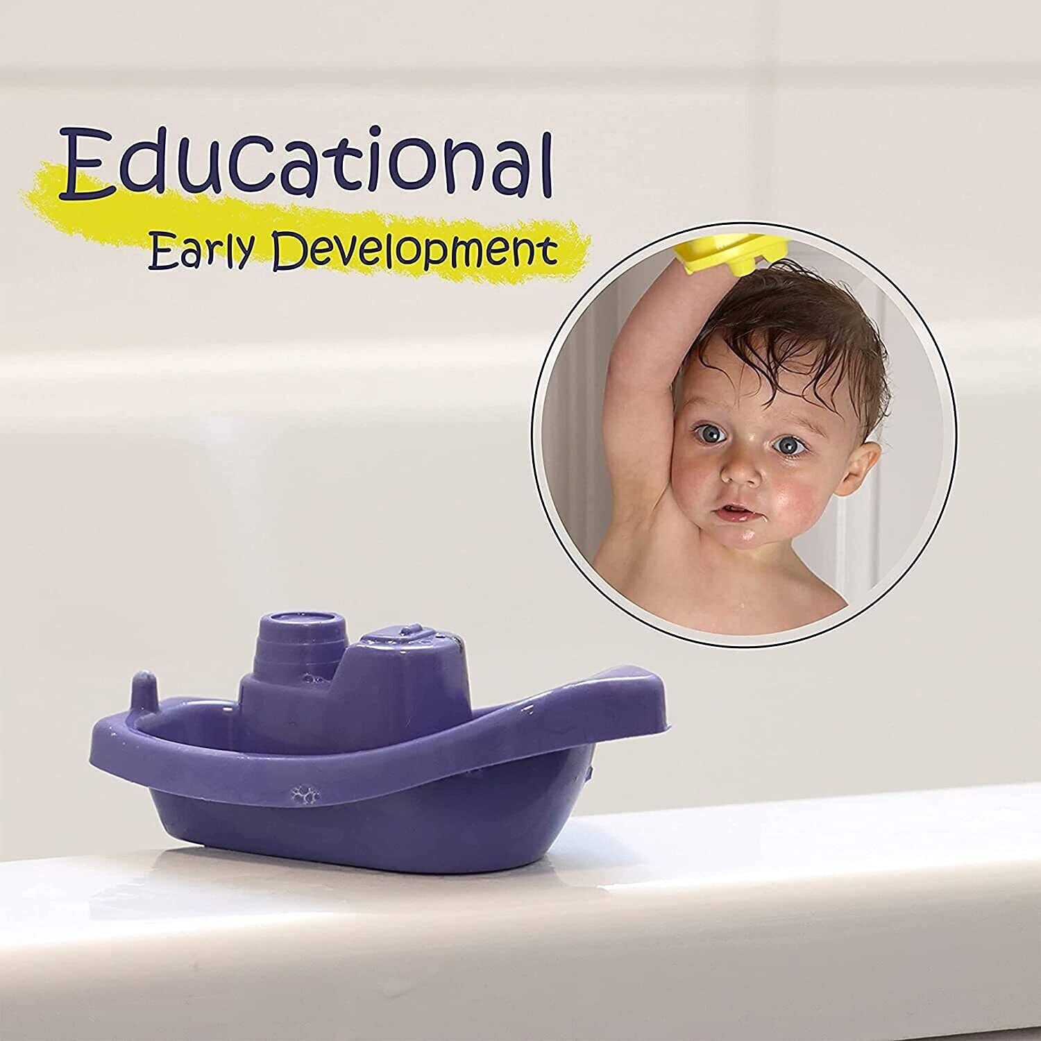 5x Baby Bath Time Boats Bath Tub Activity Water 9cm Floating Toys ...