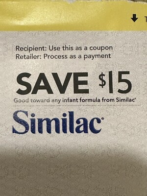 $50 Value Similac Formula Coupon Check Voucher Expires 4/18/25 | eBay