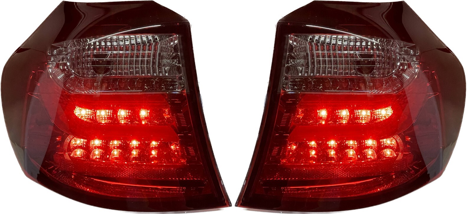 Back Rear Tail Lights Pair Set Clear Red Black BMW E81 E87 04-11 for ...