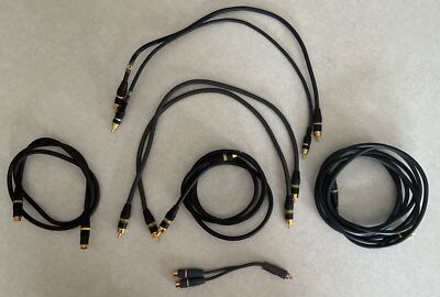 Lot of 7 Monster AUDIO/VIDEO High End Cables: S Video, RCA Video, RCA ...
