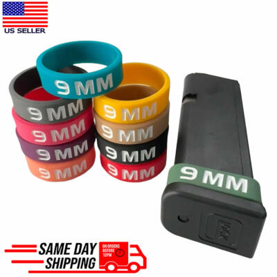 9MM Pistol Extended Magazine ID Marking Bands Mag Identification Silicone Band | eBay