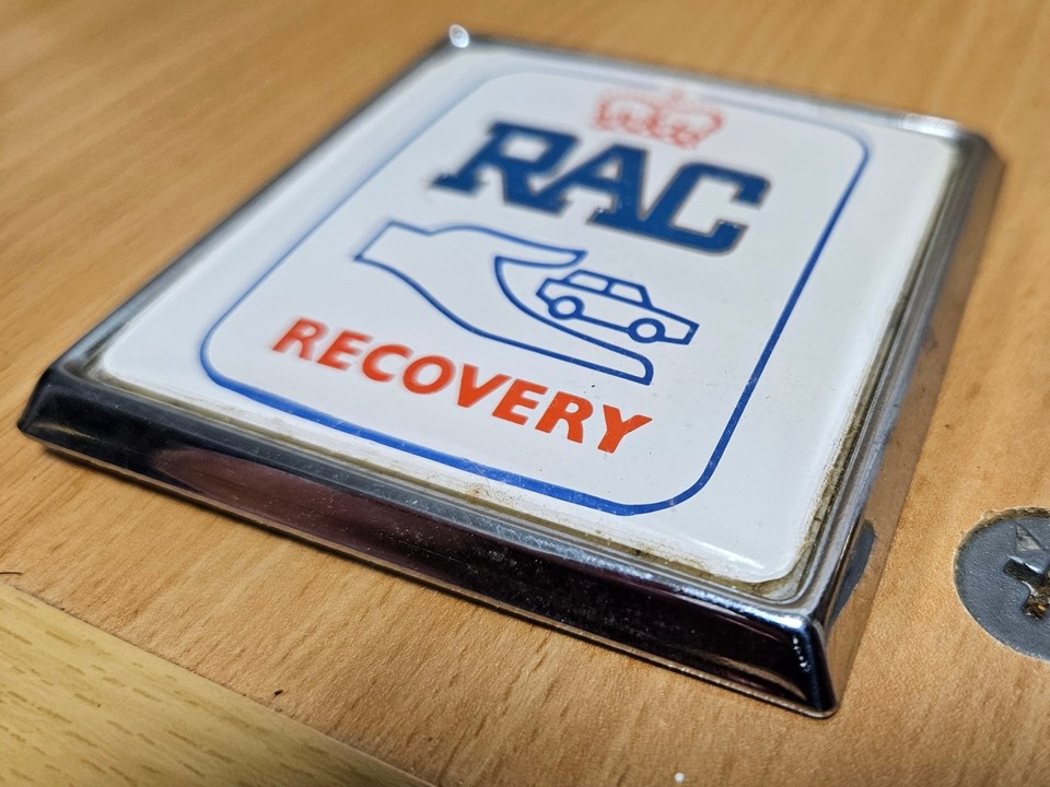 RAC Recovery Members Badge New old stock vintage 3x3" inch | eBay UK