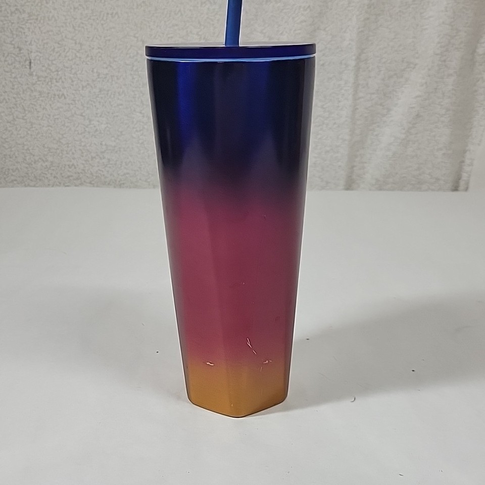 Starbucks Stainless Steel Maroon Gradient Cold Cup Tumbler 2022 24oz ...