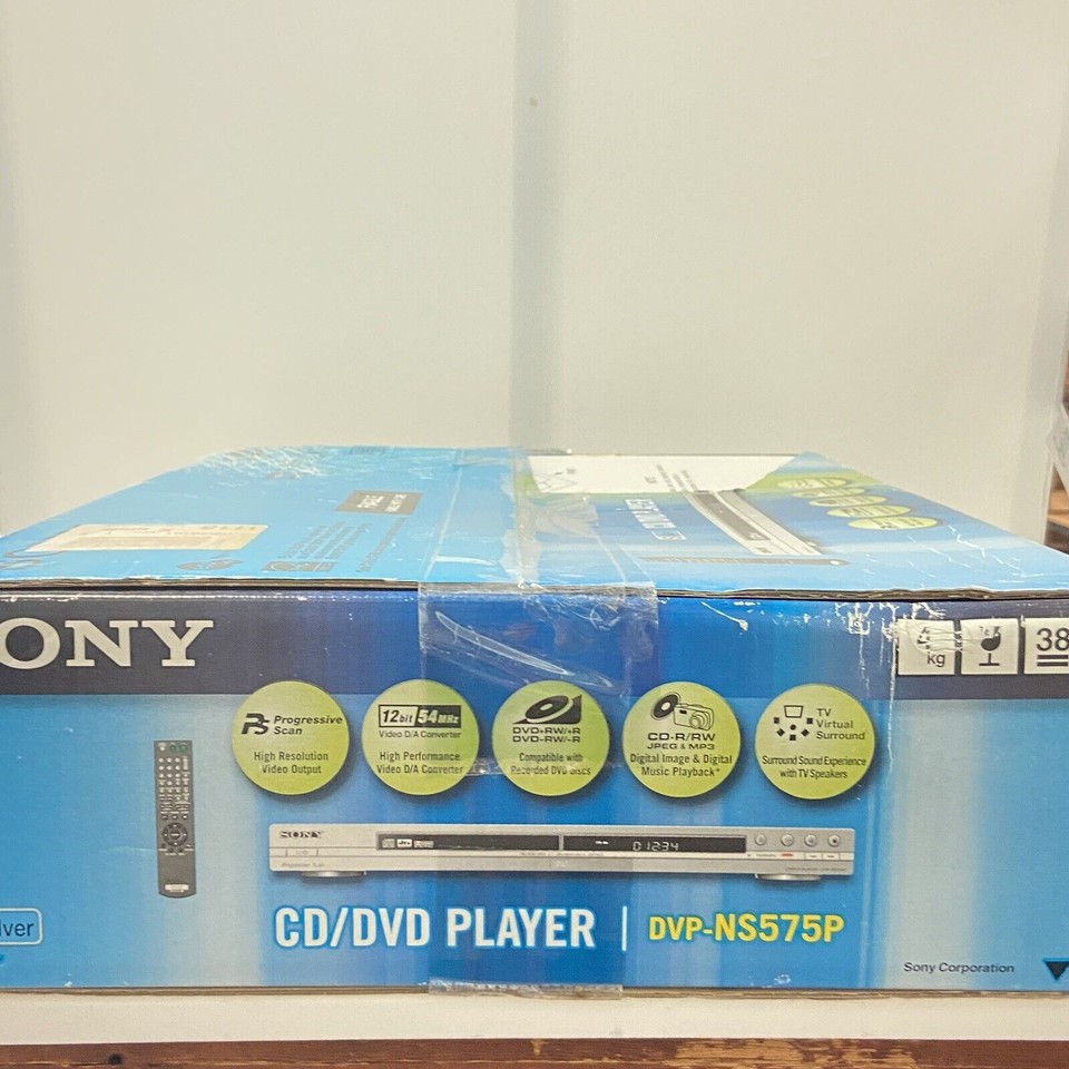 New Unopened SONY DVP-NS575P CD DVD Player Silver CD-R/RW jpg & mp3 ...