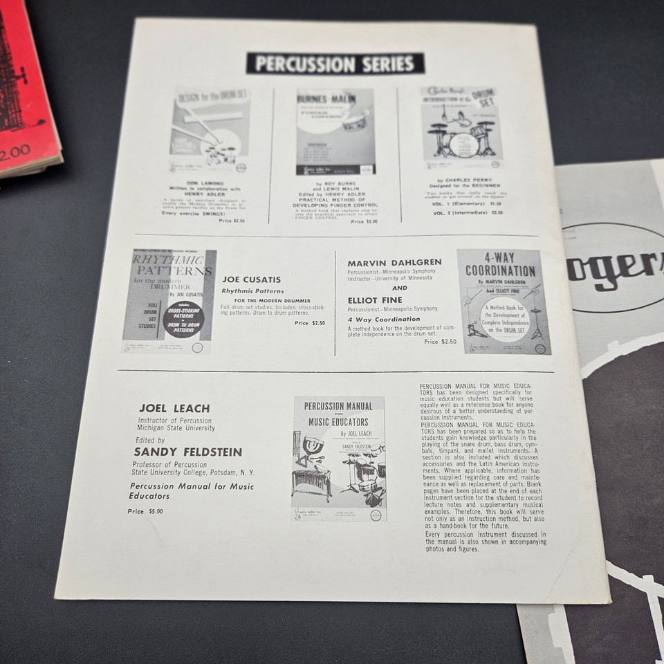 Vintage 1960s Drum Sheet Music / Instructions booklet Lot Of 8 Jazz ...