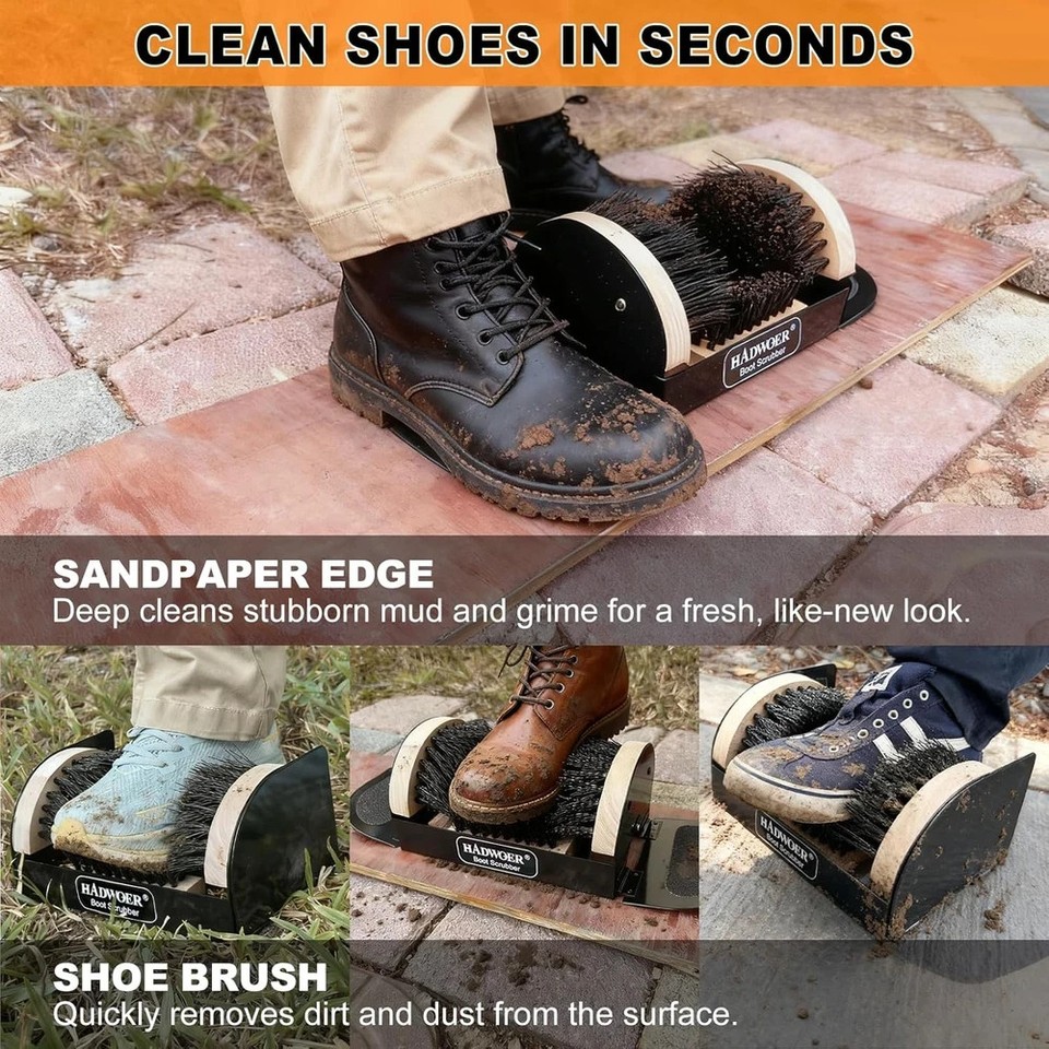 Heavy Duty Boot Scrubber & Shoe Cleaner Brush for Mud, Dirt & Snow Boot ...