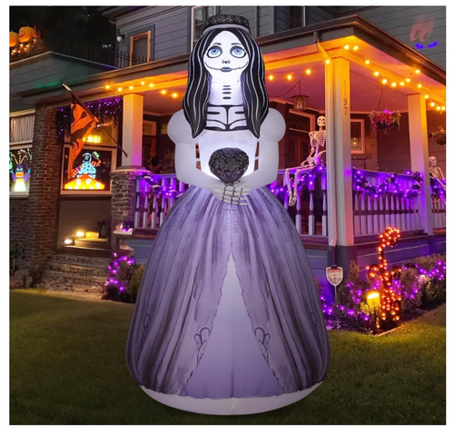 5.4FT Halloween Inflatables Outdoor Decorations Ghost Bride Halloween ...