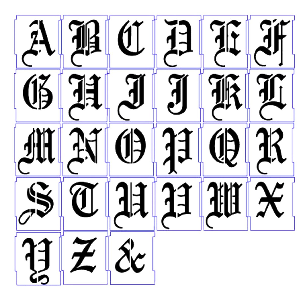 Gothic Old English Letters