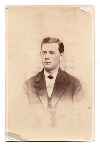 ANTIQUE CDV CIRCA 1870s RHOADS HANDSOME YOUNG MAN PHILADELPHIA ...