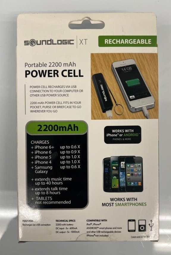 SOUNDLOGIC XT RECHARGEABLE PORTABLE 2200 mAh POWER CELL | eBay