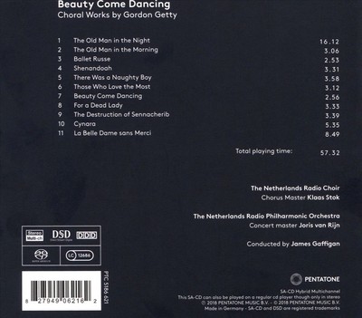 NETHERLANDS RADIO CHOIR / JAMES GAFFIGAN GORDON GETTY: BEAUTY COME ...