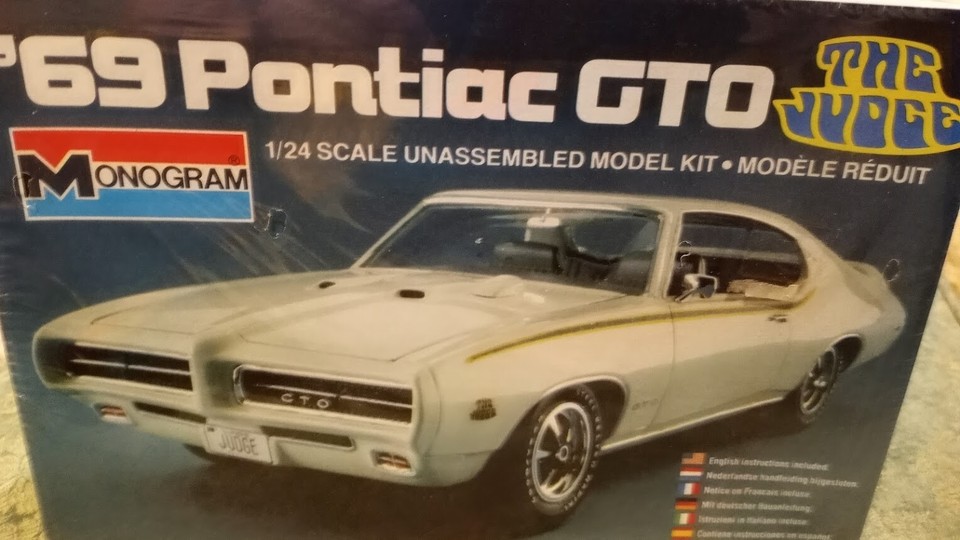 Factory Sealed Monogram '69 Pontiac GTO The Judge 1/24 Model Kit ...