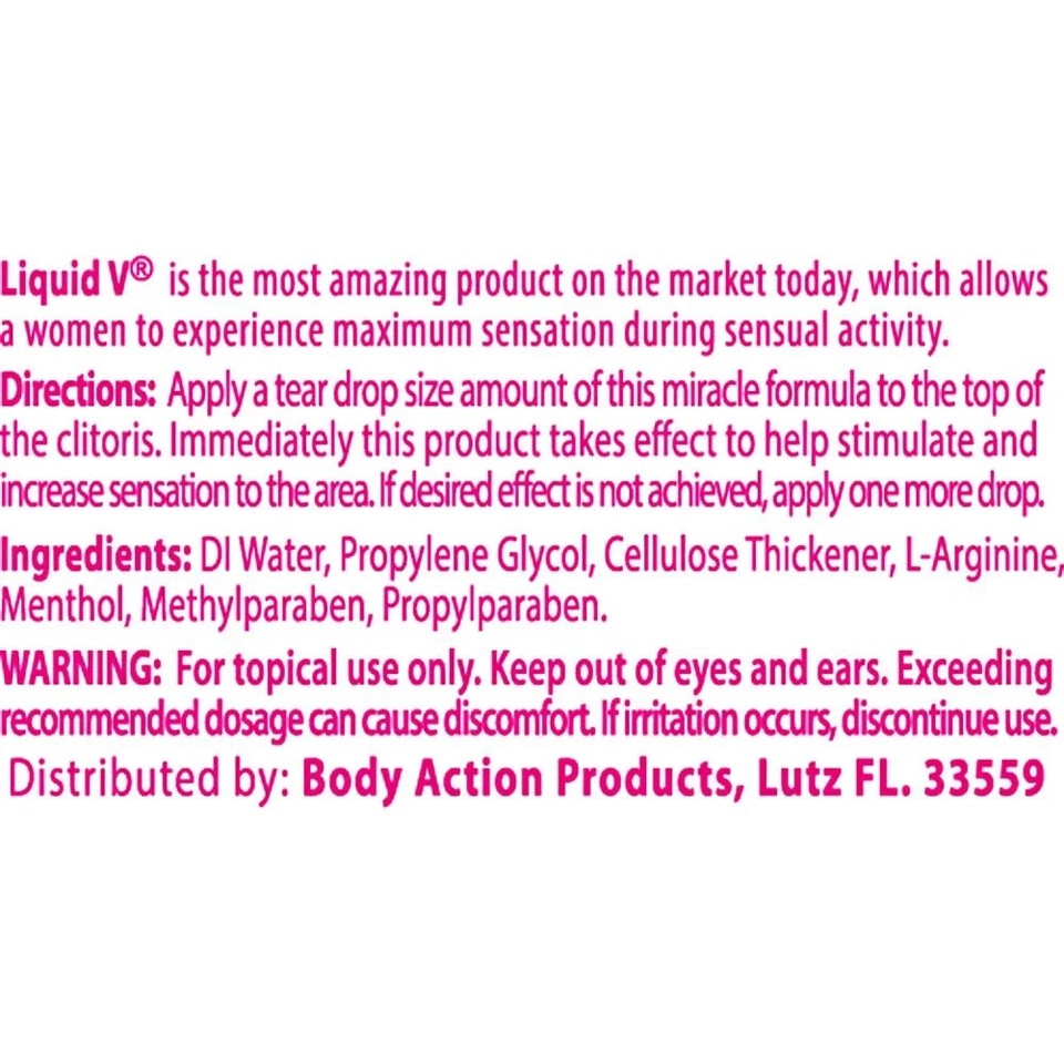 Liquid V For Women Female Arousal Stimulating Gel Enhancement Lube ...
