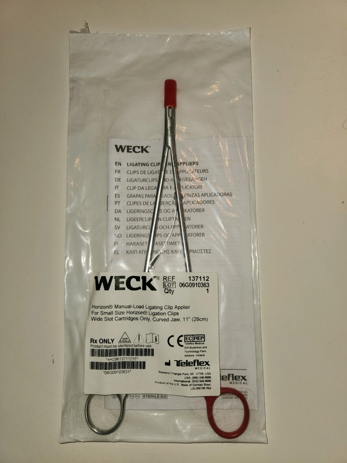 WECK 137112 Horizon Manual-load Clip Applier For Small Size Horizon | eBay