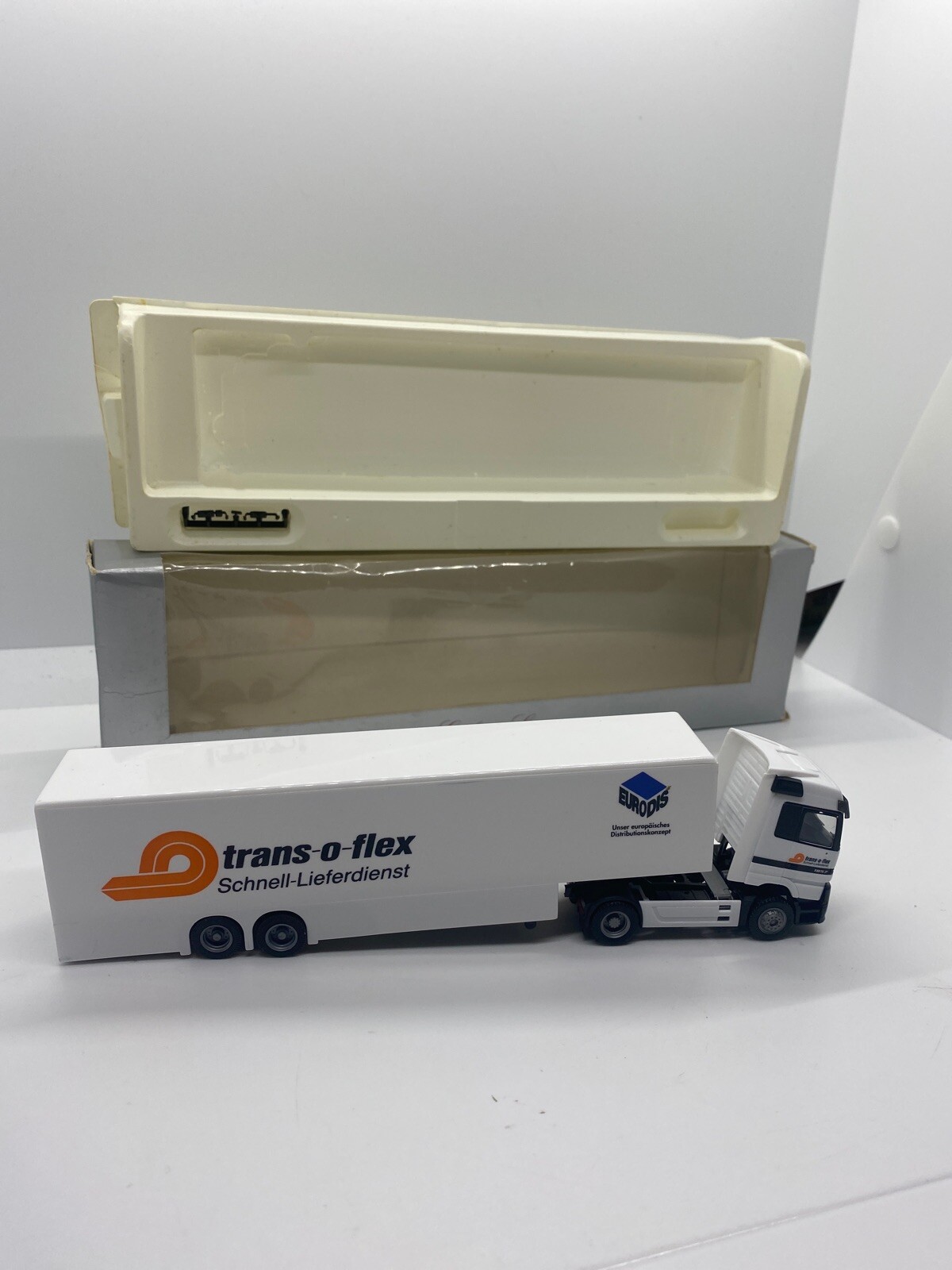 Herpa MB MP1 Box semitrailer „Trans-o-flex Schnell-Lieferdienst ...
