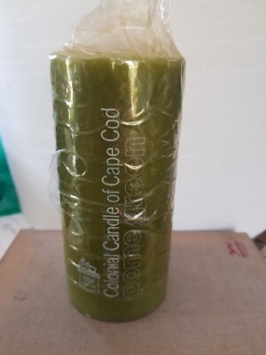 Colonial Candle of Cape Cod 6" pome green unscented Pillar Candle | eBay