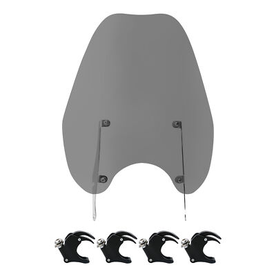 Smoke Windshield 49mm Clamps Fit For Harley Breakout Fat Bob Low Rider ...