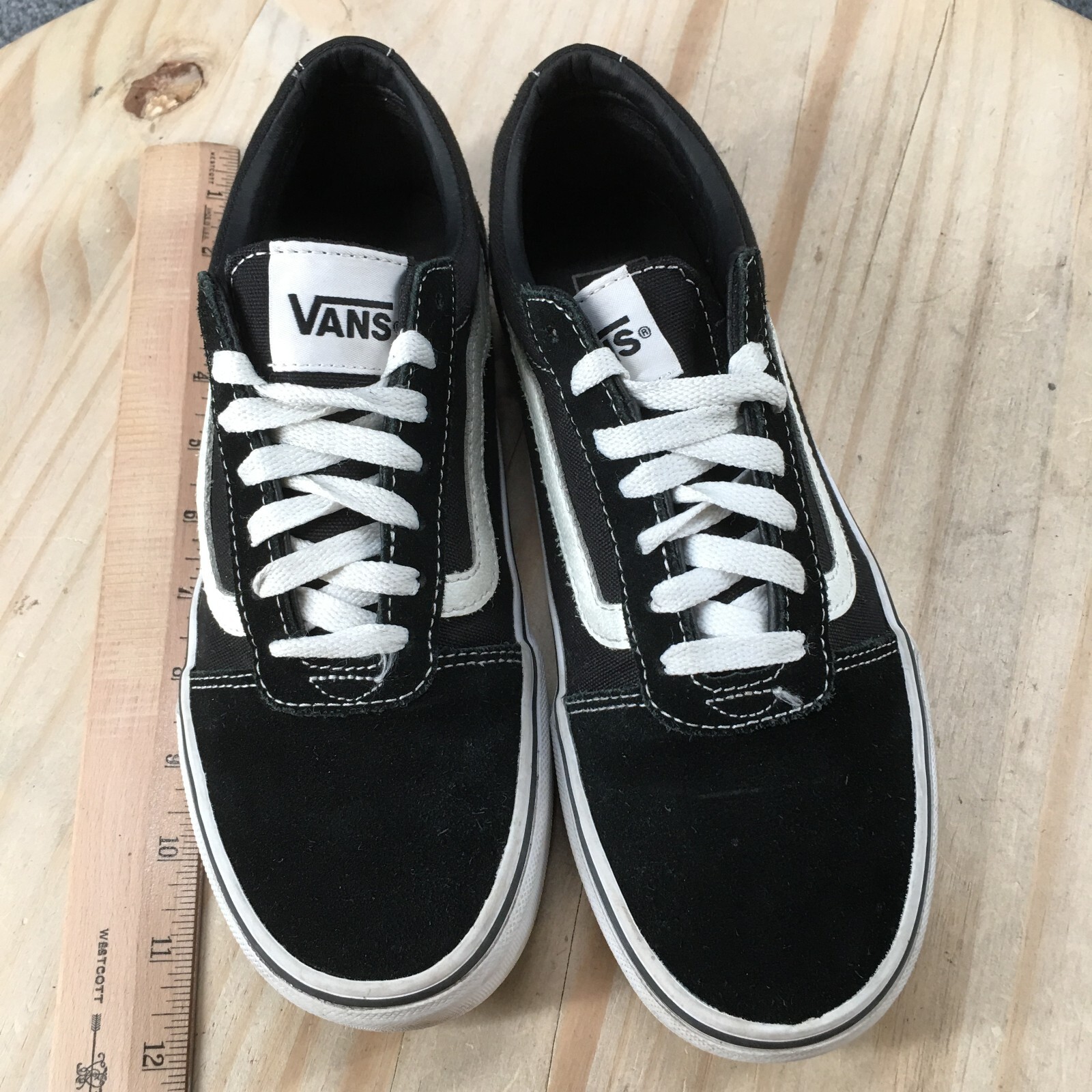 Vans Shoes Mens 7 Old Skool Sneakers Flats Casual Bla… - Gem