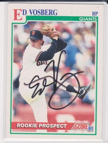AUCTION ED VOSBERG SAN FRANCISCO GIANTS AUTOGRAPHED CARD | eBay