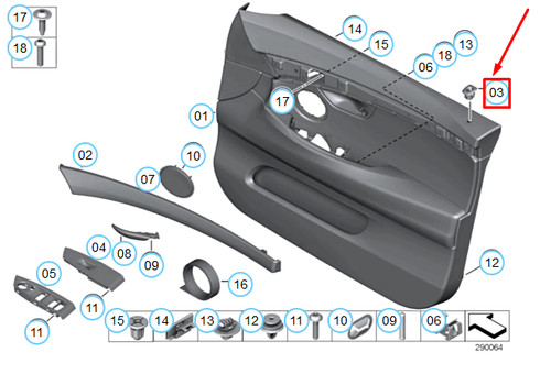 NEW BMW 5 F07 FRONT DOOR LOCKING BUTTON COVER BLACK 51429156513 OEM NO ...