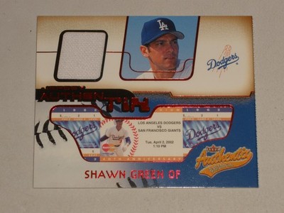 2002 Fleer Authentix Ripped Game Used Jersey #SG Shawn Green | eBay