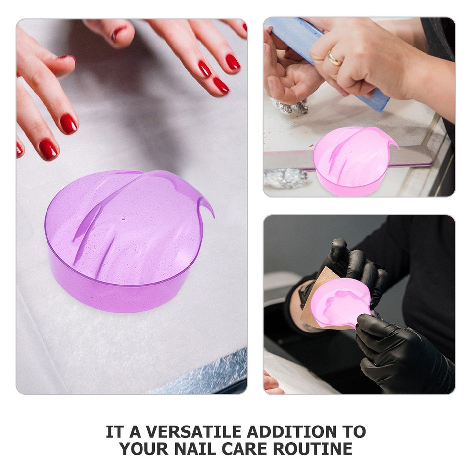 4pcs Manicure Soak Bowl Nail Soaking Dishes Plastic Finger Hand Removal ...