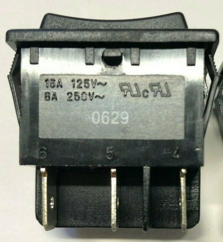 Lamb Industries RB24KC1100 Momentary Hi-Lo Switch, 16A-125V, 8A-250V, 6 ...