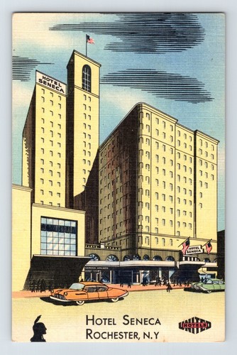 Postcard New York Rochester NY Hotel Seneca 1940s Unposted Linen | eBay