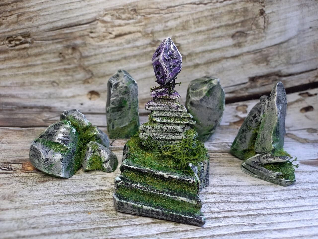 Stones with Flying Rune Crystal set (Warhammer D&D Pathfinder) terrain ...