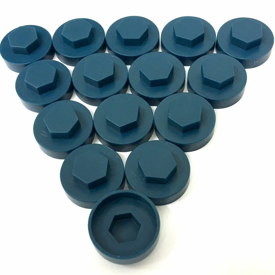 16mm HEXAGONAL HEX TEK SCREW COVER CAPS TO FIT 8mm (5/16") TEK SCREWS ...