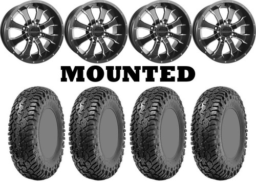 Kit 4 CST Lobo RC Tires 32x10-14 on Raceline A77 Mamba Black Wheels 550 ...