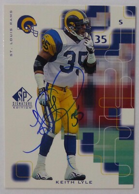 KEITH LYLE - 1999 UD SP SIGNATURE EDITION AUTOGRAPH CARD # KL - RAMS | eBay