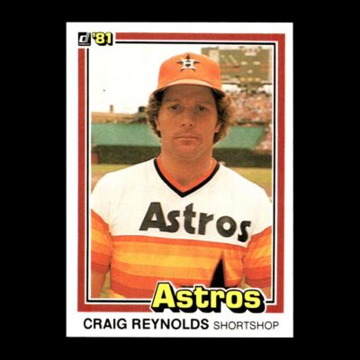 Craig Reynolds 1981 Donruss Houston Astros #378 NM+ Vintage! | eBay