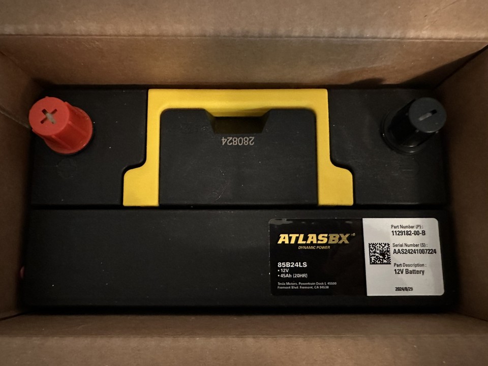 GENUINE 17-24 Tesla Model 3/Y 12V OEM Battery 45Ah AtlasBX 85B24LS ...