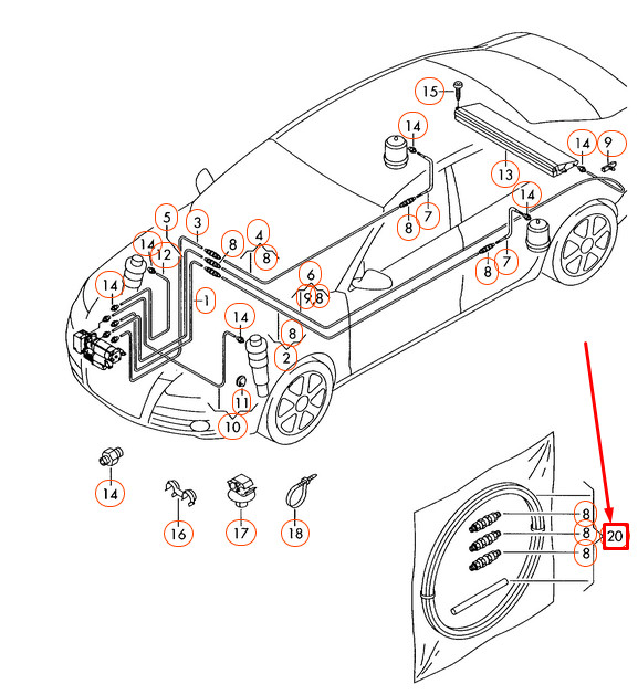 Audi 4E0698141 Genuine OEM Line Kit for sale online | eBay