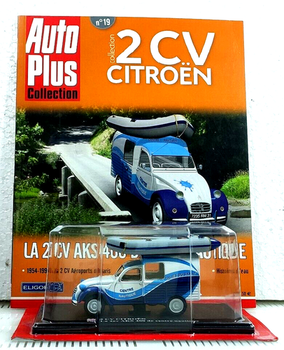 AUTOPLUS 1/43 CITROEN 2CV AKS CENTRE NAUTIQUE + LIVRET N°19 DIECAST | eBay