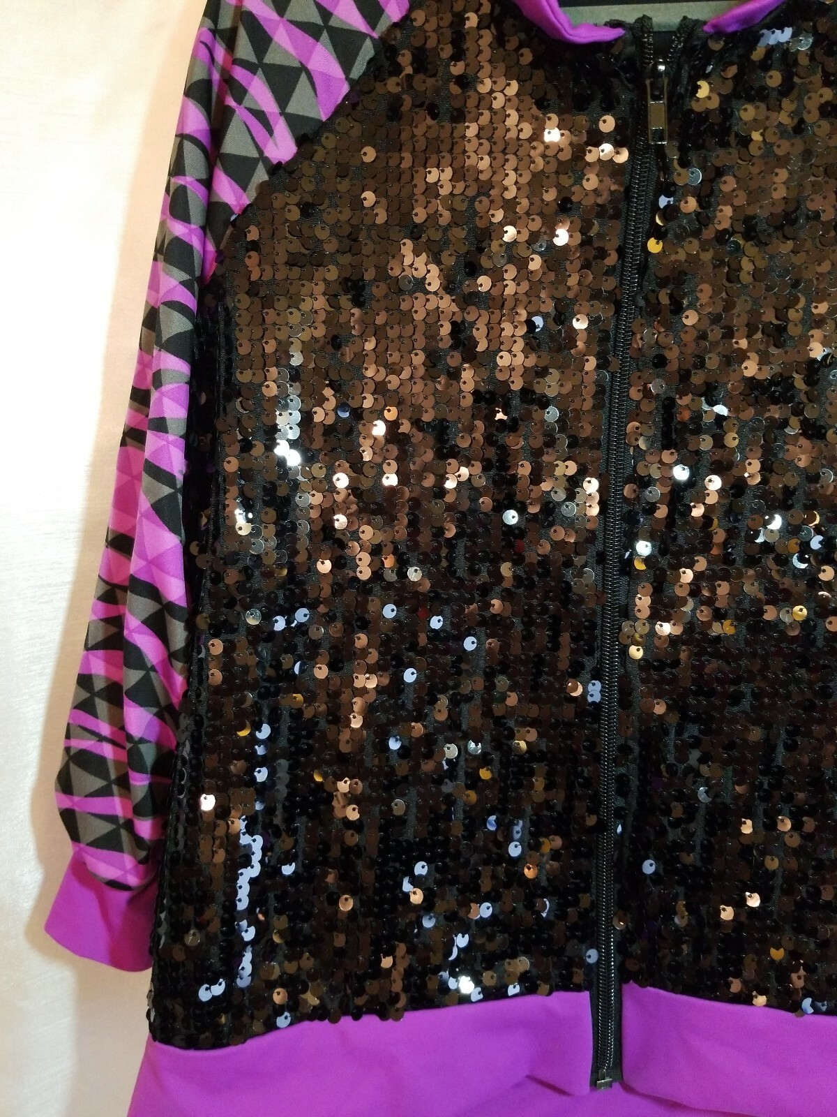 Weissman Girls Purple Black Sequin Jacket Dance Costu… - Gem