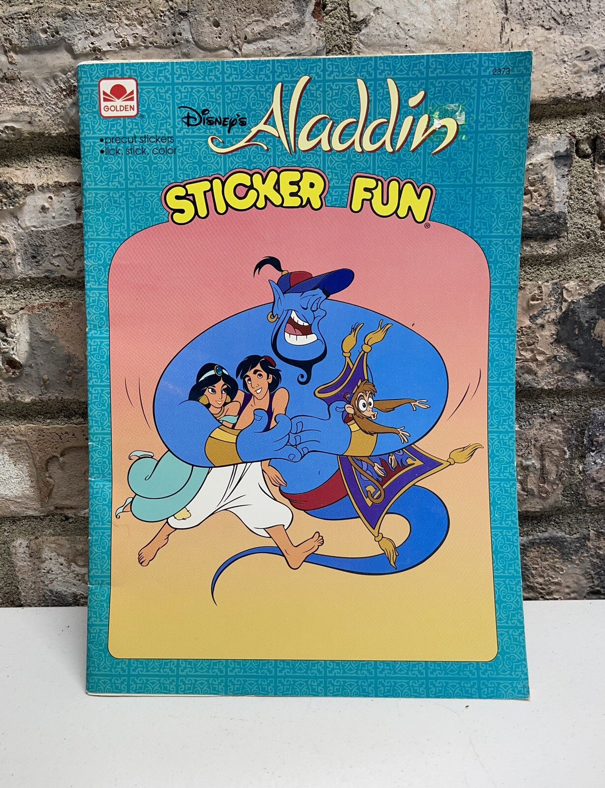 Vintage 1992 Golden Book Disney’s Aladdin Sticker Fun Book - New Old ...