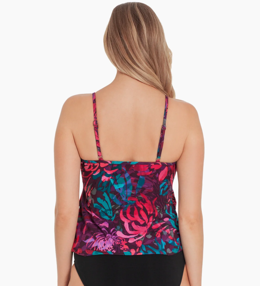 NWT- Miraclesuit Magicsuit 'Rita' Tiered Ruffle Tankini Top, Coral ...