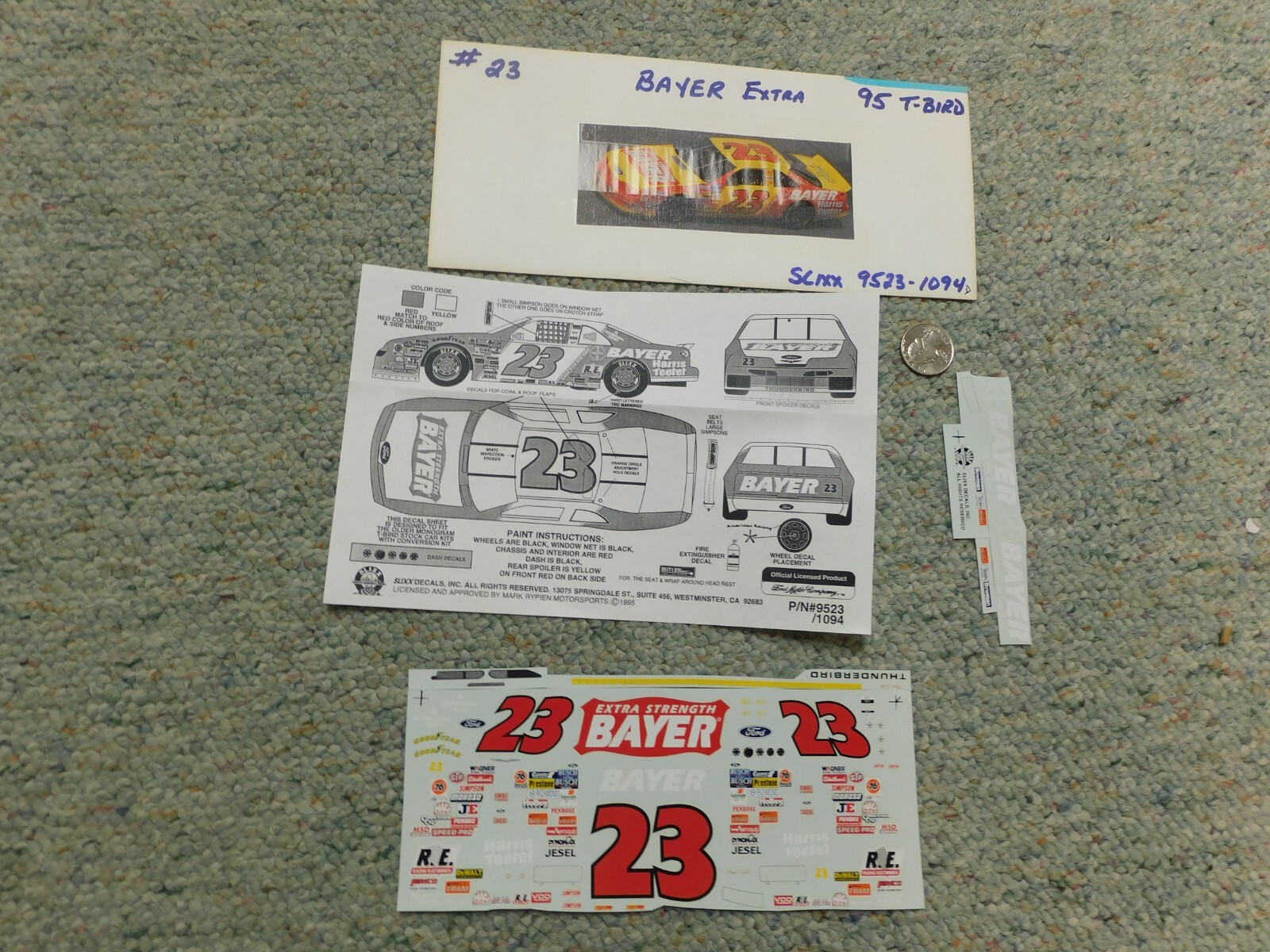 Slixx decals 1/24 1/25 #23 Bayer Extra Strength Chad Little H136 | eBay