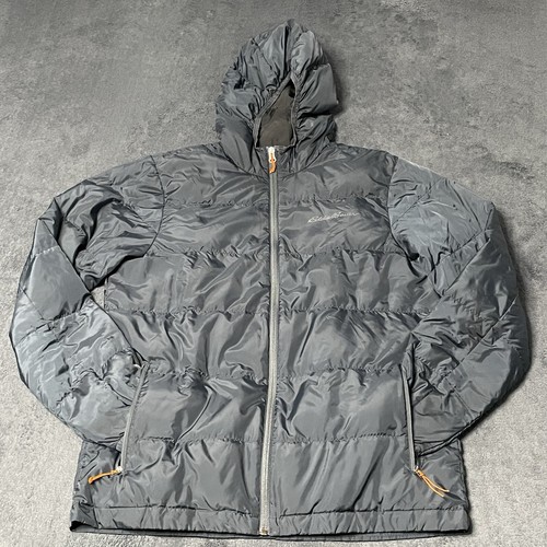 Eddie Bauer Down Puffer Jacket Mens M Blue EB650 Wide Channel Packable ...