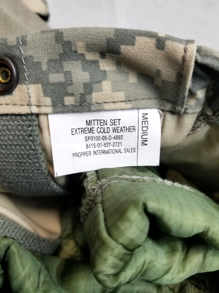 US Military Mittens Arctic Extreme Cold Weather Gloves w/ Liners ACU ...