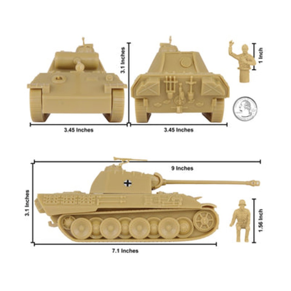 VictoryBuy Toy WWII German Panther Tank w/Crew - Tan New | eBay